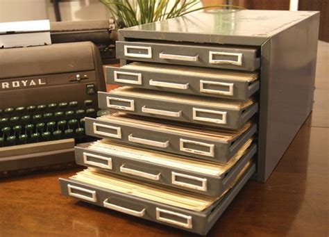 Vintage Index Card Flat File Cabinet Reserved For Beth