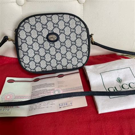 30％割引グレイ系正規代理店 未使用 紙タグ付き Gucci オールド グッチ シェリーライン ミニ バッグ ショルダーバッグ バッググレイ系