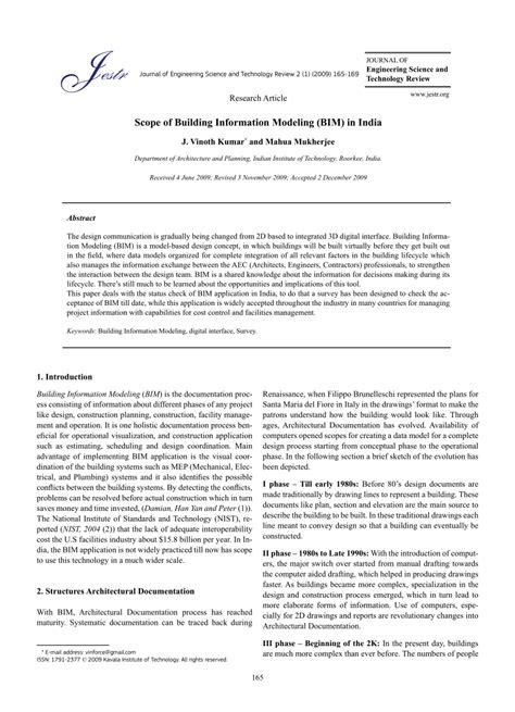 Pdf Scope Of Building Information Modeling Bim In India