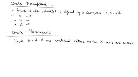 Texts 1 Two Circles Two Circles On A Cartesian Plane A And B Are Each Defined By Three
