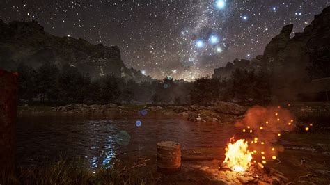별빛 가득한 밤 강가의 모닥불 Asmr 평화로운 자연의 소리 Youtube