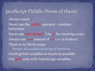 JavaScript Basics GameCraft Training PPT