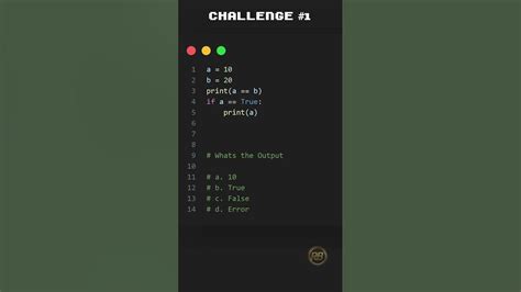 Whats The Output Challenge 1 Binarybytes Python Quiz Pythontutorial Youtube