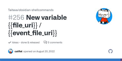 New Variable Fileuri Eventfileuri · Taitava Obsidian Shellcommands · Discussion