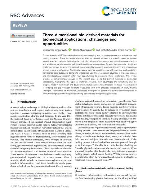 Pdf Three Dimensional Bio Derived Materials For Biomedical Applications Challenges And