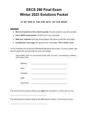 Study Guide On EECS Final Exam Winter Solutions Course Hero