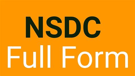Nsdc Full Form What Is The Full Form Of Nsdc Youtube
