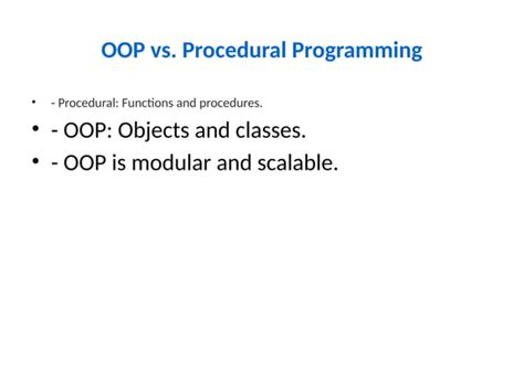 Ooppresentationenhancedupdatedwith New Topics Ppt