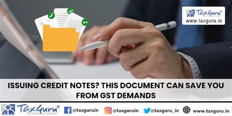 Issuing Credit Notes This Document Can Save You From Gst Demands