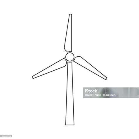 풍력 터빈 전원 기호 아이콘입니다 풍차 생태 에너지 로고 기호 모양 벡터 일러스트 이미지입니다 흰색 배경에 격리 깨끗한에 대한