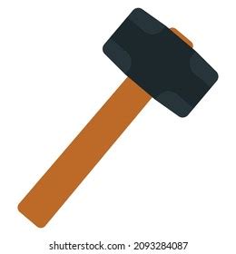 Sledge Hammer Flat Clipart Vector Illustration Stock Vector Royalty