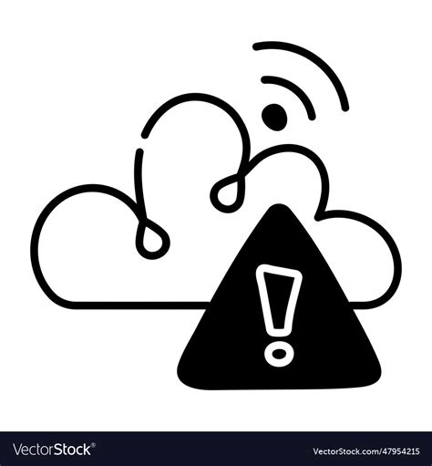 Cloud Error Royalty Free Vector Image Vectorstock