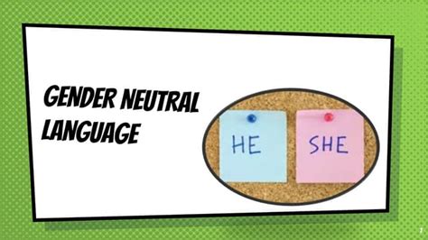 Gender Neutral Language Ppt