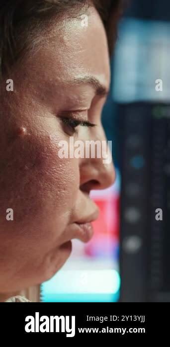 Vertical Video Angry Programmer Feeling Frustration After Failing To