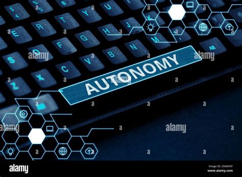 Hand Writing Sign Autonomy Concept Meaning Vehicle That Can Guide Itself Without Human