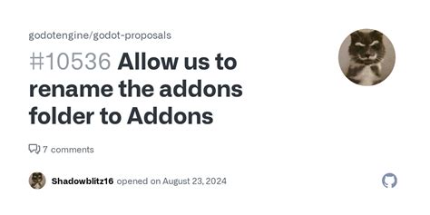 Allow Us To Rename The Addons Folder To Addons · Issue 10536