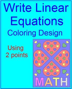 LINEAR EQUATIONS WRITE LINEAR EQUATIONS USING TWO POINTS COLORING ACTIVITY Writing