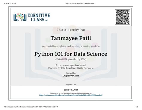 Tanmayee Patil On Linkedin Datascience Python Ibm Cognitiveclass