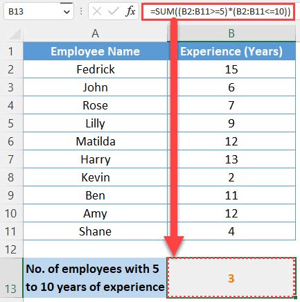 How To Count Between Two Numbers In Excel
