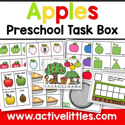 Apple Preschool Task Box Active Littles