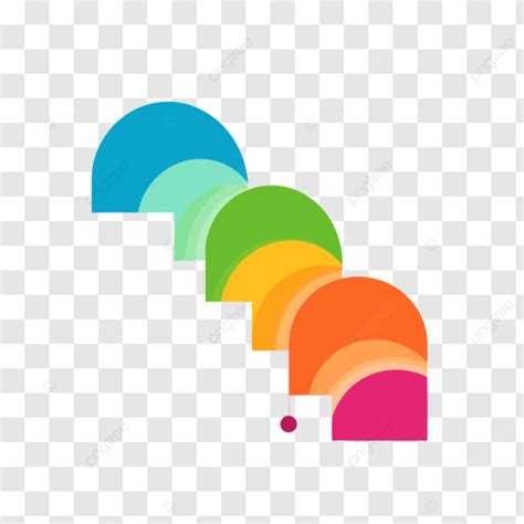 밝은 브랜드를 위한 다채로운 로고 벡터 흰색 배경에 진행의 단순한 다채로운 아이콘 그림자 없음 작은 프레임 중앙 Png 일러스트 및 벡터 에 대한 무료 다운로드