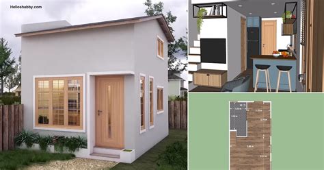 Simple Tiny House 4 X 6 M With Additional Loft ~