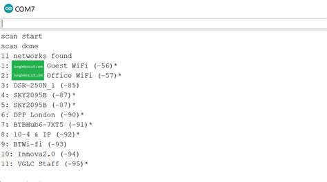 Testing The Esp 32 Using Wifi Scan On The Serial Monitor Junglebiscuit