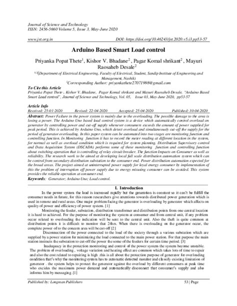 pdf arduino based smart load control