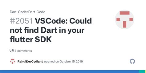 Vscode Could Not Find Dart In Your Flutter Sdk · Issue 2051 · Dart