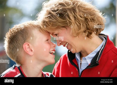 Mother And Son Stock Photo Alamy