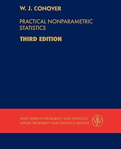 Practical Nonparametric Statistics 9780471160687 Conover