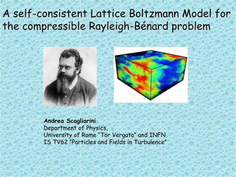 PPT A self consistent Lattice Boltzmann Model for the compressible Rayleigh Bénard problem