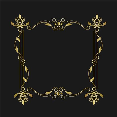 Free Vector Golden Classy Ornamental Border Frame