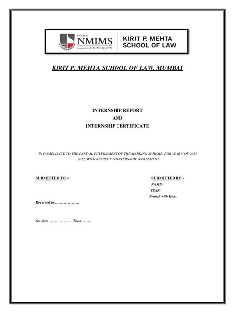 Internship Report Sample Pdf Liquidation Arbitration
