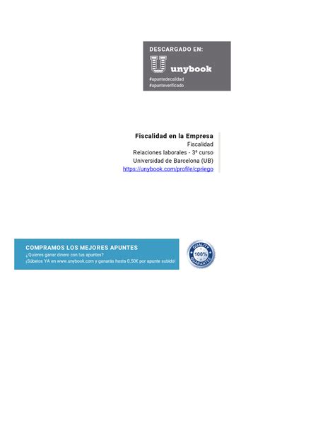 Fiscalidad En La Empresa Apunts Studocu
