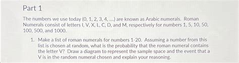 Solved Part 1the Numbers We Use Today