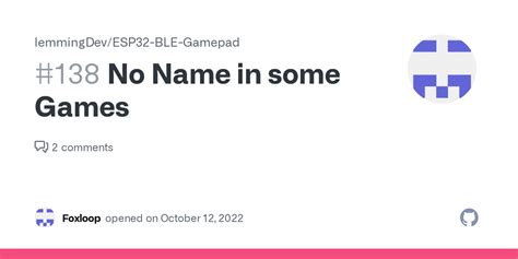 No Name In Some Games Issue LemmingDev ESP BLE Gamepad GitHub