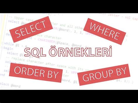 SQL Çalışma Soruları ve Cevapları Bilişim Programlama