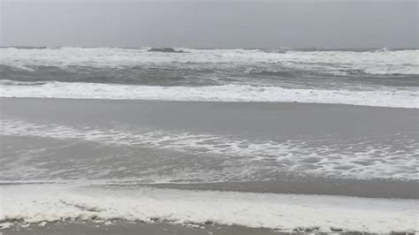 Strong Wind Stinging Sand At Jacksonvilles Beaches Before Hurricane