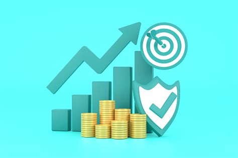 녹색 상승 화살표 이익 막대 그래프 및 동전의 여러 배열로 방패 0명에 대한 스톡 사진 및 기타 이미지 0명 3차원 형태 개념 Istock