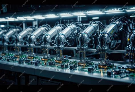 Premium Photo Hightech Robotics Orchestrating Pcb Assembly In A