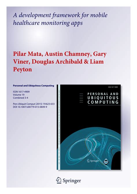 Pdf A Development Framework For Mobile Healthcare Monitoring Apps