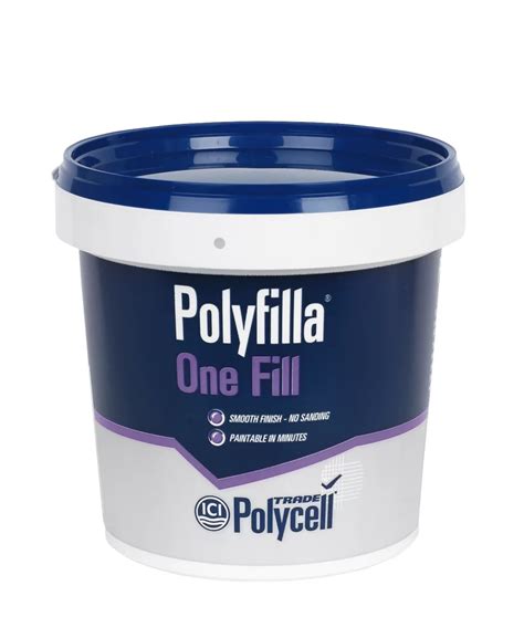 Polycell Trade Polyfilla One Fill Tub White 1ltr Screwfix