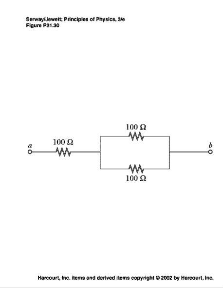 Solved Three 100 Ohm Resistors Are Connected As Shown In The Figure The Maximum Power That Can