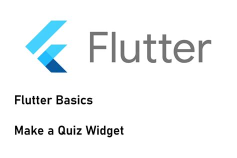 how to make a simple quiz page widget for flutter apps by xeladu level up coding