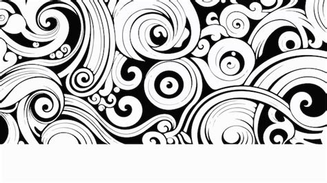 Black And White Cartoon Scroll Line Drawing Premium Ai Generated Vector
