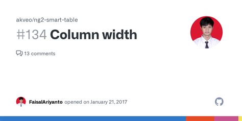 Column Width · Issue 134 · Akveong2 Smart Table · Github