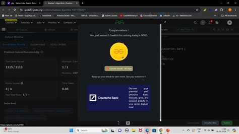 Punit Kumar On Linkedin Geeksforgeeks Dsa Datastructure Algorithm Geekstreak2024