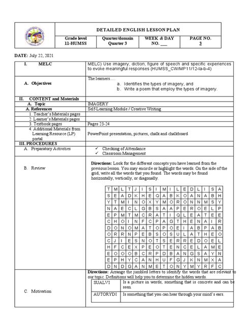 Lesson Plan Cot 2 Pdf Cognitive Science Behavior Modification