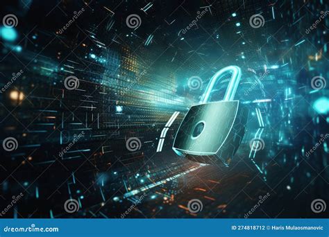 Cybersecurity And Data Protection Abstract Technology Backgrounds Ai Generated Stock